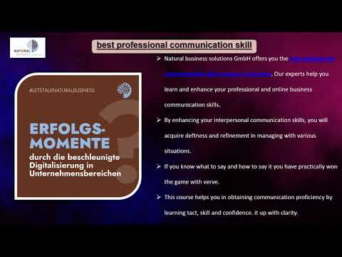 Learn How to lead online meetings skills at Natural business solutions GmbH in Germany