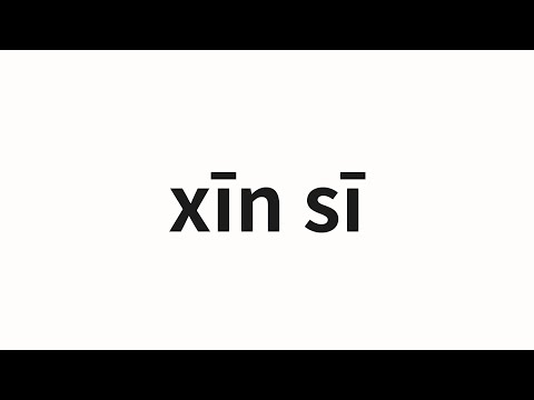 How to pronounce xīn sī | 心思 (thought in Chinese)