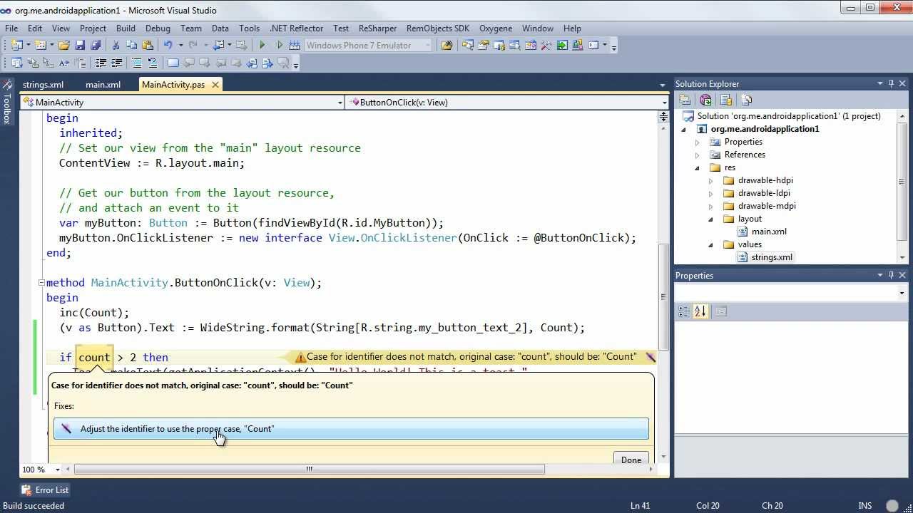 Android development with Oxygene for Java