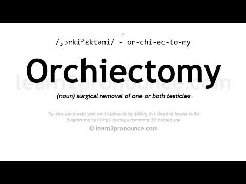 Pronunciation of Orchiectomy | Definition of Orchiectomy