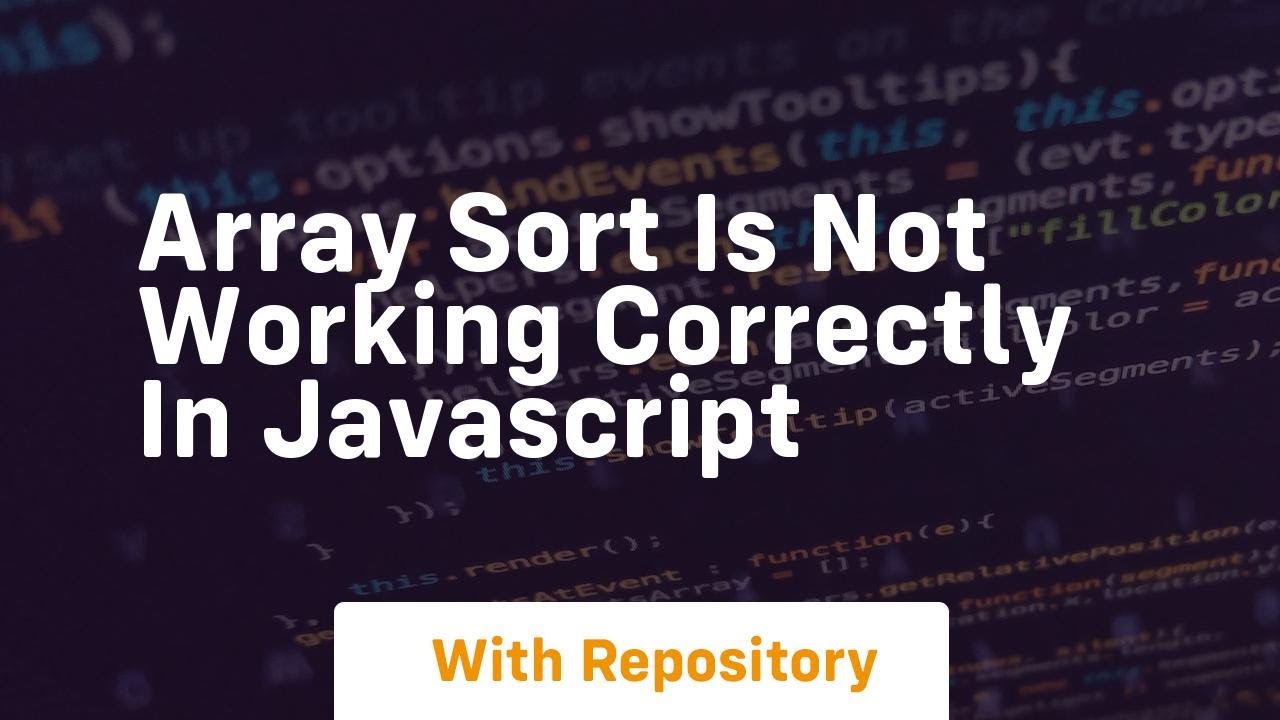 array sort is not working correctly in javascript