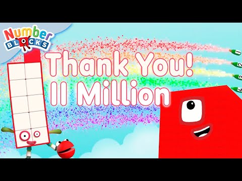 11 Million Subscribers!! 🥳 Thank you Number Fans! | Learn to count to 1,000,000 | @Numberblocks