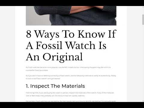 8 Ways To Know If A Fossil Watch Is An Original