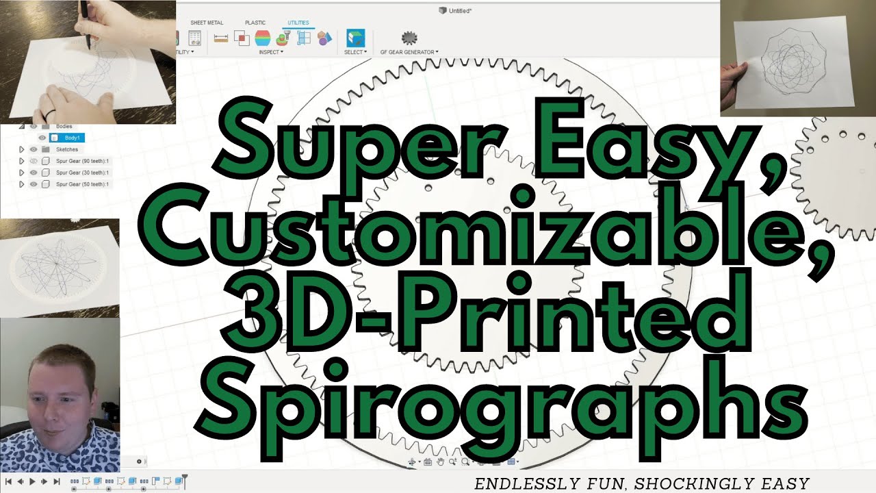 Designing a 3D Printed Spirograph (Fusion 360 Tutorial + FREE STL)