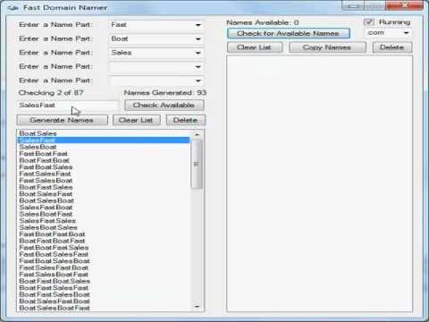 Create and find available Domain Names automatically.