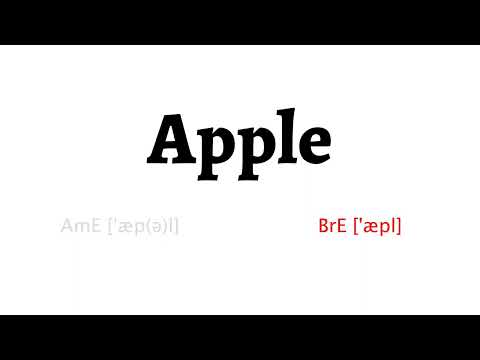 How to Pronounce apple in American English and British Englishapple