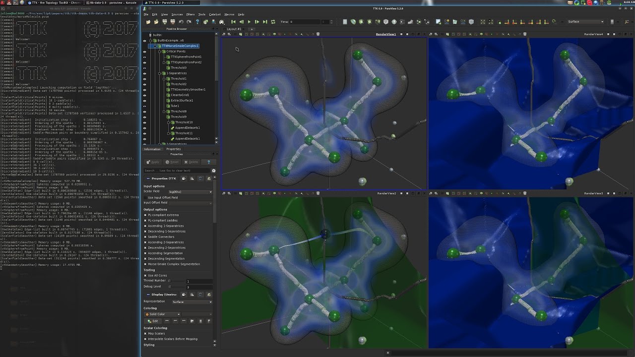 TTK usage tutorial - Morse molecule demo