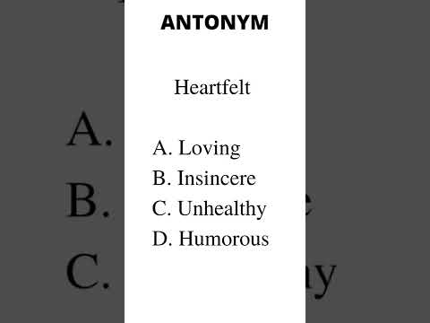 Heartfelt #shorts #short #antonyms #opposite