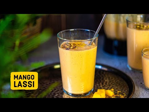 How To Make Mango Lassi - Best Indian Mango Lassi Recipe - Mango Lussi Authentic Recipe