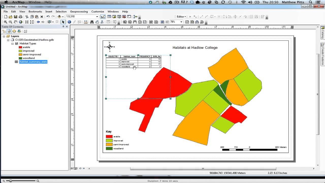 Adding Tables to ArcMap Layouts