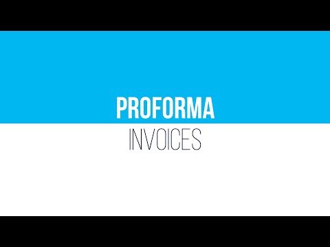 12.4 Accounts proforma invoices