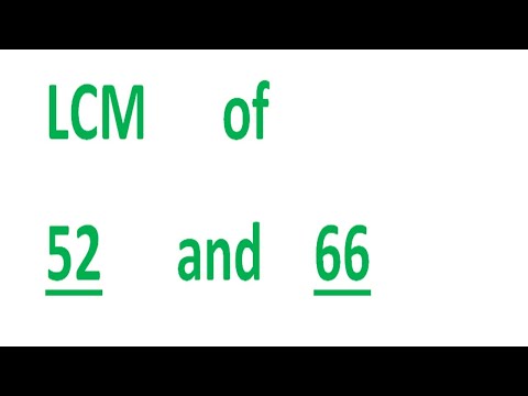 LCM of 52 and 66