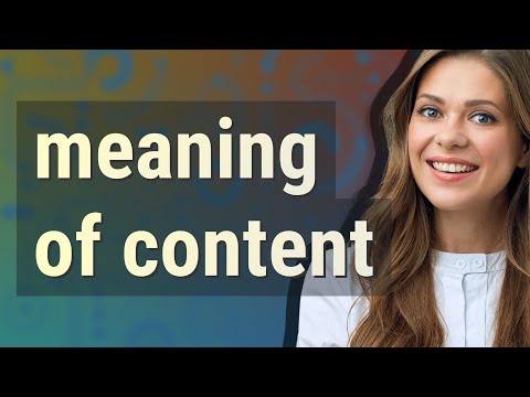 Content | meaning of Content