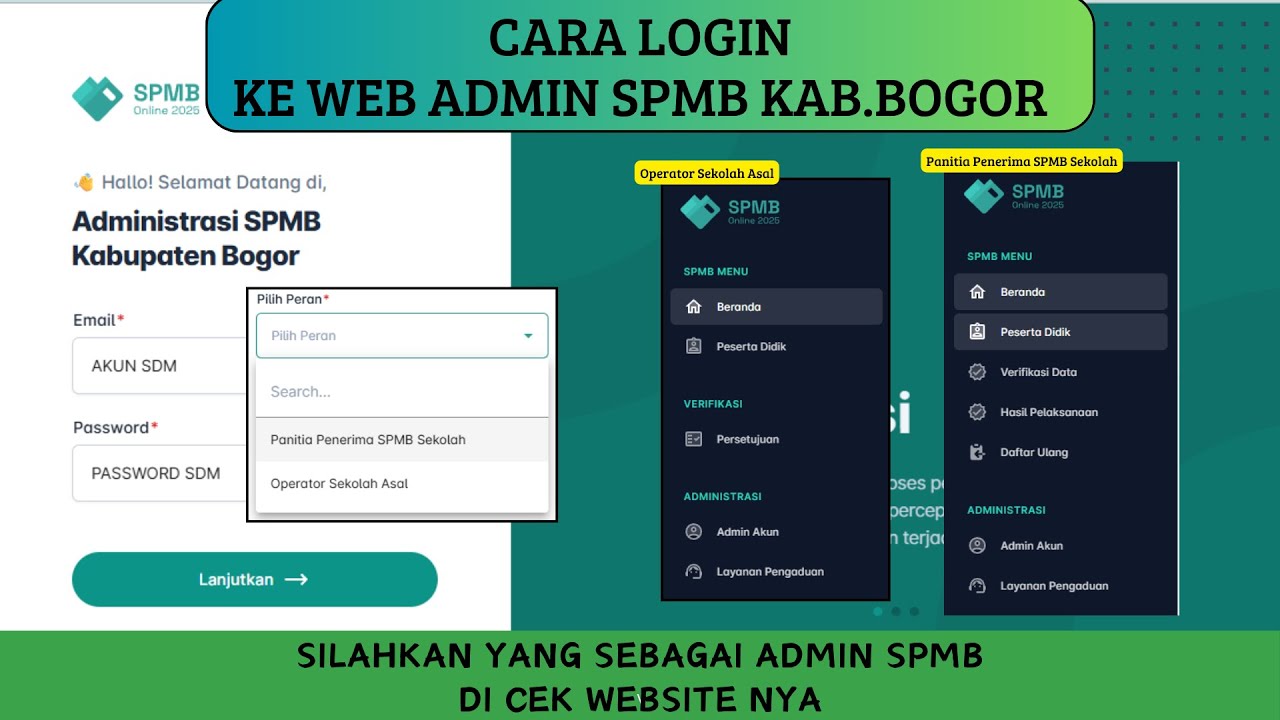 HOW TO LOG IN TO THE SPMB ADMIN WEBSITE OF BOGOR DISTRICT