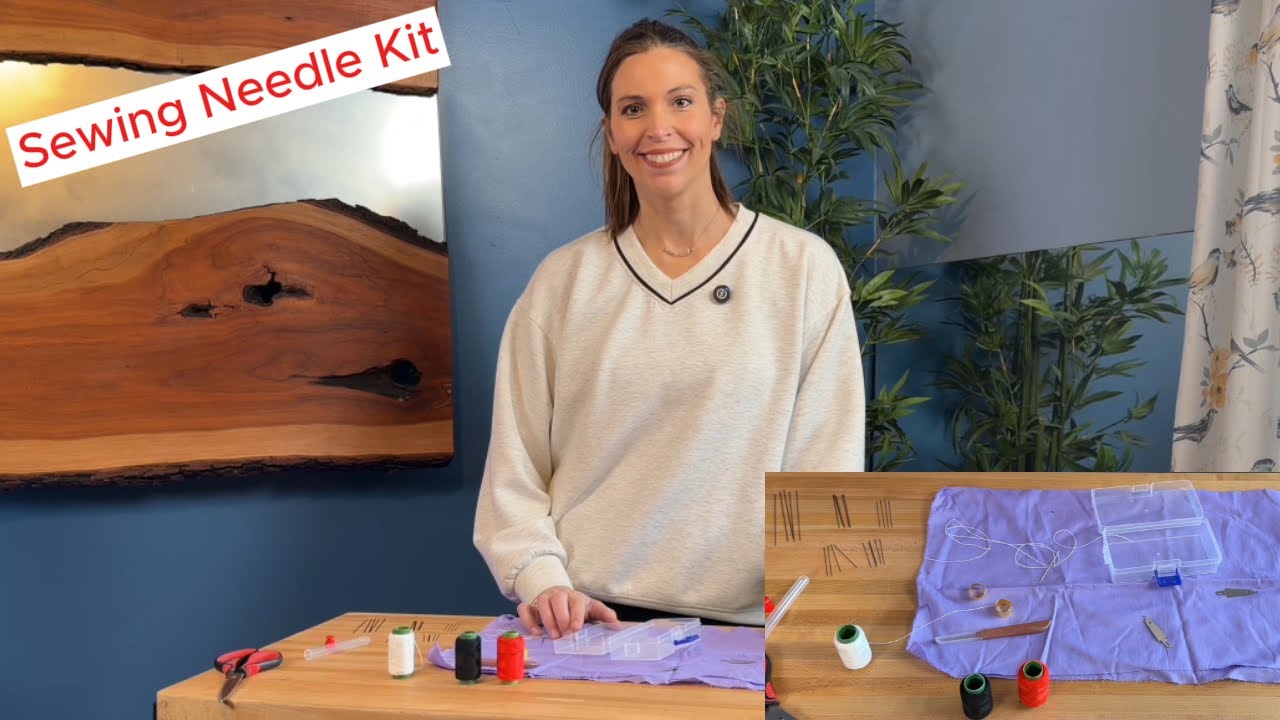 34PCS Big Eye Steel Hand Sewing Needles Kit