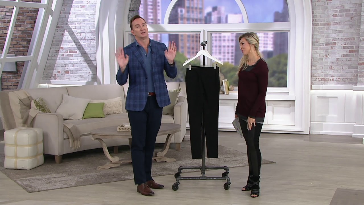 Kelly by Clinton Kelly Pull-on Ponte Pants w/Faux Suede Front on QVC