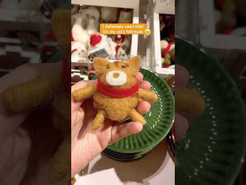 found the most adorable Christmas ornament! it’s literally my cat in felt form: clumsy & so cute 😅