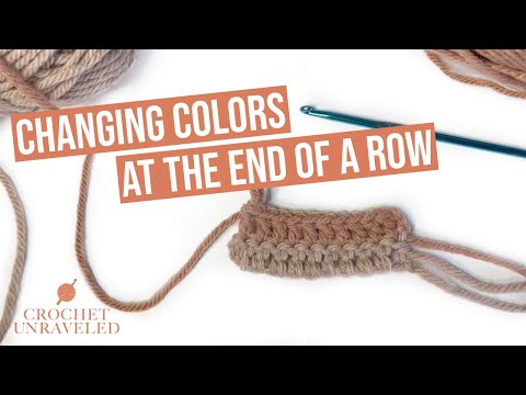 How to Change Colors at the End of a Row | Beginner Crochet Lesson | Crochet Unraveled