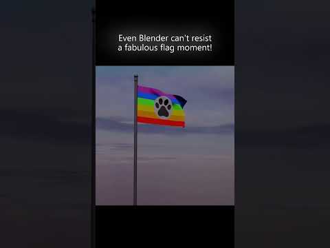 Blender Magic: Gay Furry Pride Flag Takes Flight!