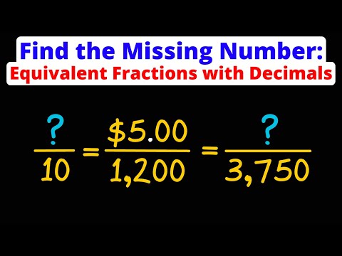Find the Missing Number: Equivalent Fractions with Decimals | Eat Pi