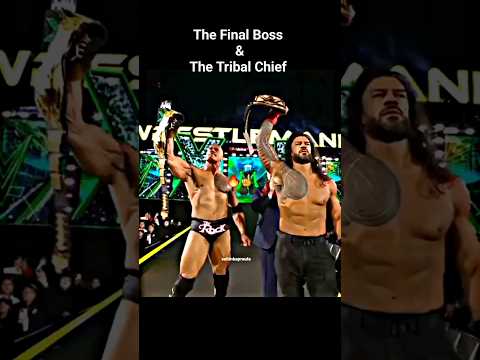 The Tribal Chief & The Final Boss☝️🔥🔥 #romanreigns #therock