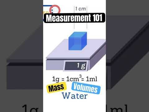 Science lab measurement 101: gram vs. cubic centimeters vs. milliliters 🥼 🧪 #biology #science