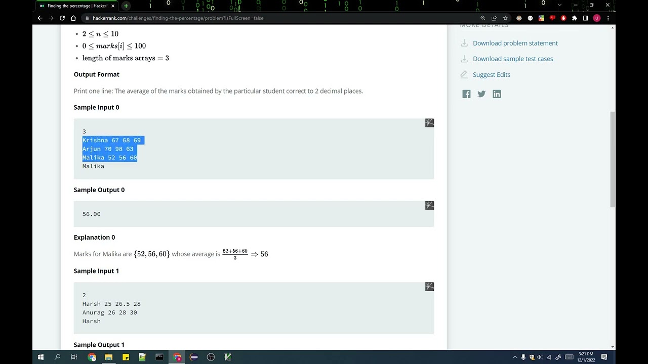 HackerRank Python Problem 