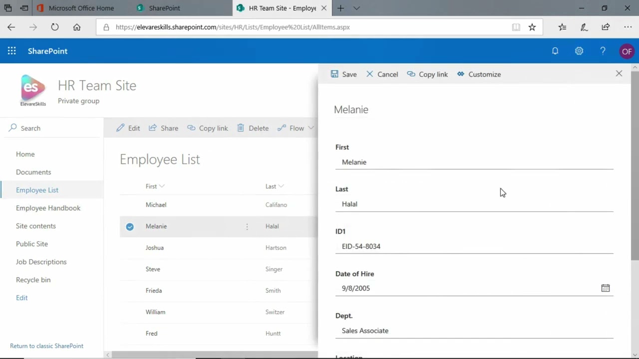 30: SharePoint | View and Edit List Items