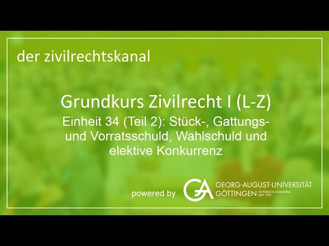 Folge 37: Stück-, Gattung- und Vorratsschuld, Wahlschuld und selektive Konkurrenz