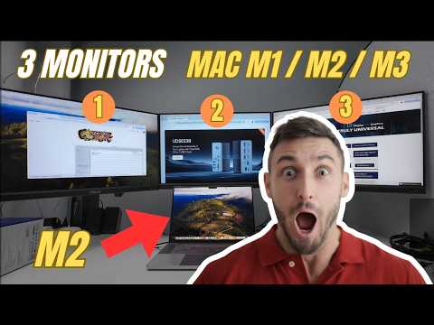 How to connect a MacBook to two monitors (or more...) for M1, M2 and M3 chips.