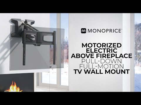 44168 Assembly and Installation Monoprice Motorized Electric Above Fireplace Pull-Down TV Wall Mount