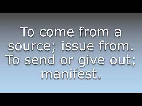 What does Emanate mean?