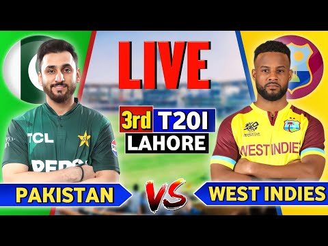 LIVE : PAK vs WI | T20I series 3rd match live today | Pakistan vs west indies 2025 | live