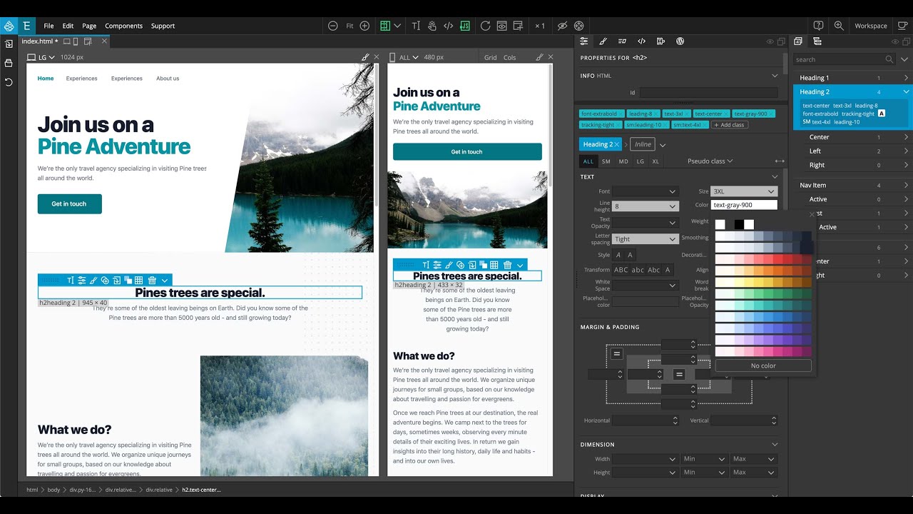 Tailwind Visual Editor Quick Overview
