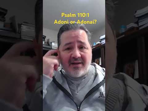 Psalm 110:1 is Adonai