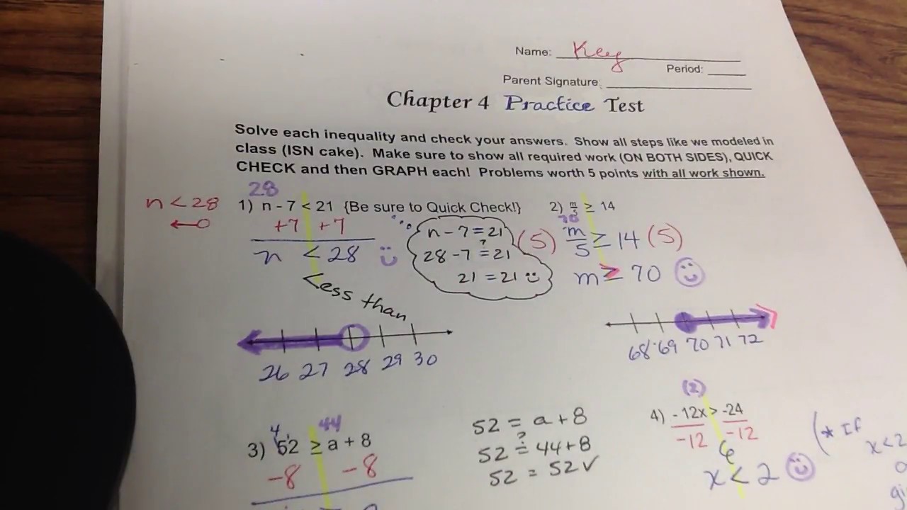 Chapter 4 Practice Test #1 - 10