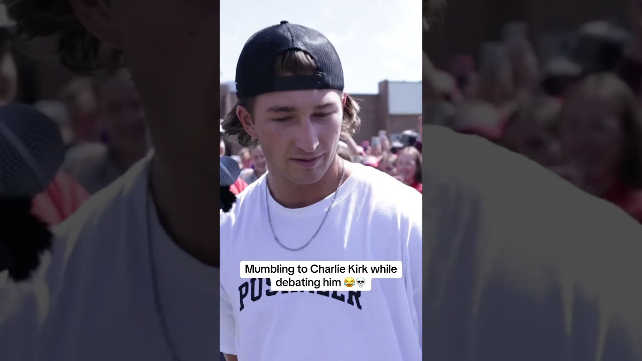 Mumbling to Charlie Kirk 😂