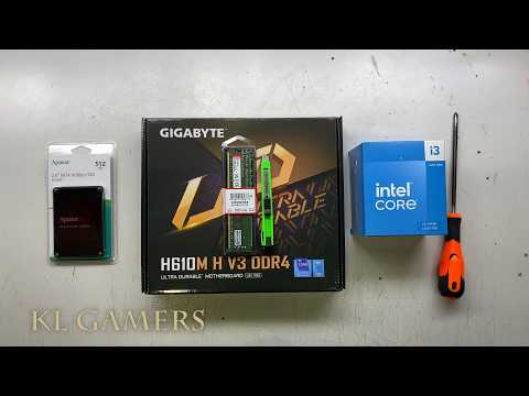 Simple intel Core i3 14100 GIGABYTE H610M H V3 DDR4 Computer Build