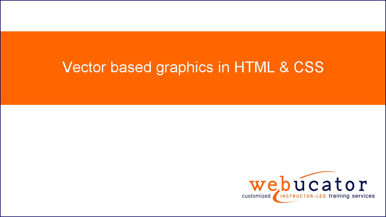 Vector based graphics in HTML & CSS