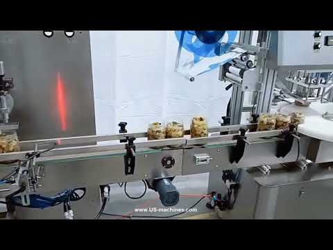 Automatic pickled cabbage bottle jar filling aluminum film cut heat sealing machine