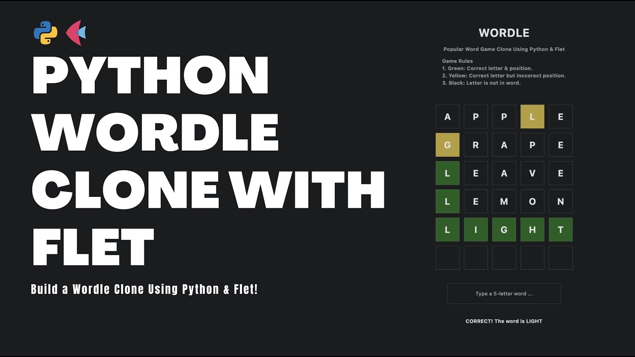 Python Tutorial: Wordle Clone In Python