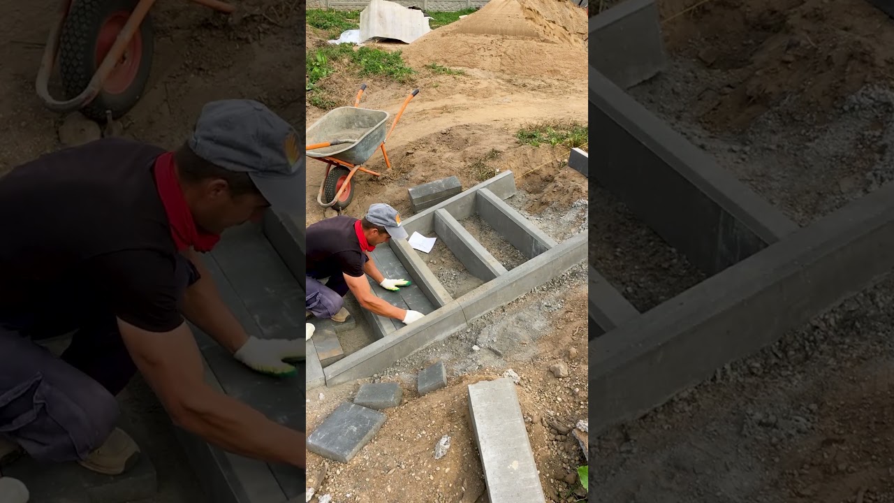 Koraki za polaganje tlakovcev sami 🧱 | Celoten postopek #graditelj #gradnja #naredi sam #pokrajina #vrt #na prostem #zadovoljstvo