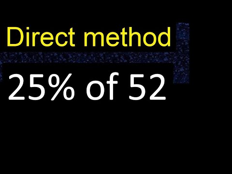 25% of 52 , percentage of a number . 25 percent of 52 . procedure