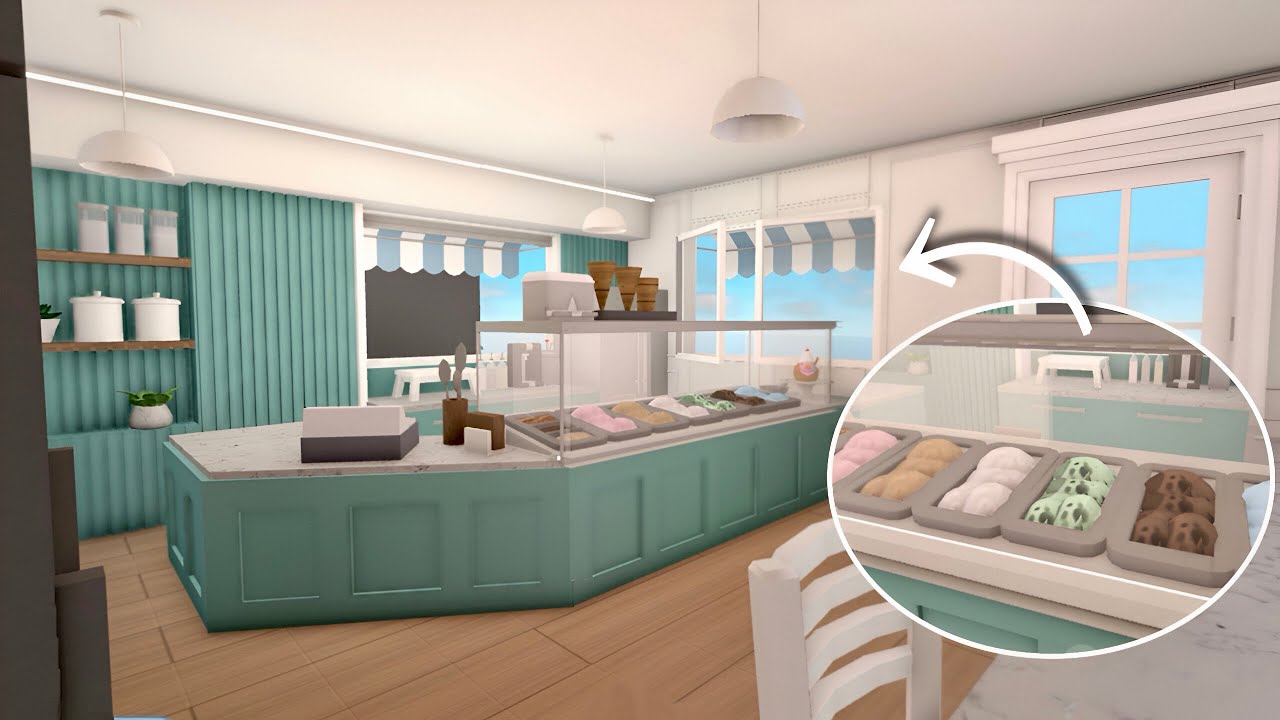I Built a Bloxburg ICE CREAM SHOP in My Beach Town