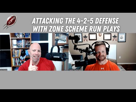 Attacking the 4-2-5 Defense with Zone Scheme Run Plays | Football Coaching Podcast S14E13