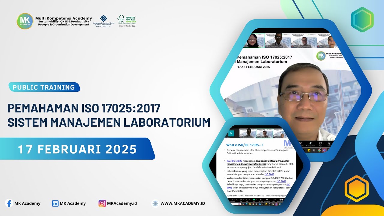 Pelatihan Pemahaman ISO 17025:2017 Sistem Manajemen Laboratorium