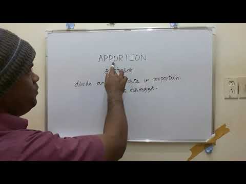 APPORTION tamil meaning / சசிகுமார்