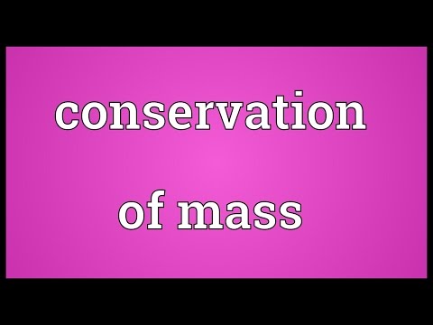 Conservation of mass Meaning