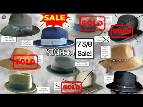The Incredible 7 3/8 Sale! ( 7 1/4 & 7 1/2 too!) Lifetime Of Hats for Sale-to benefit Dennis T