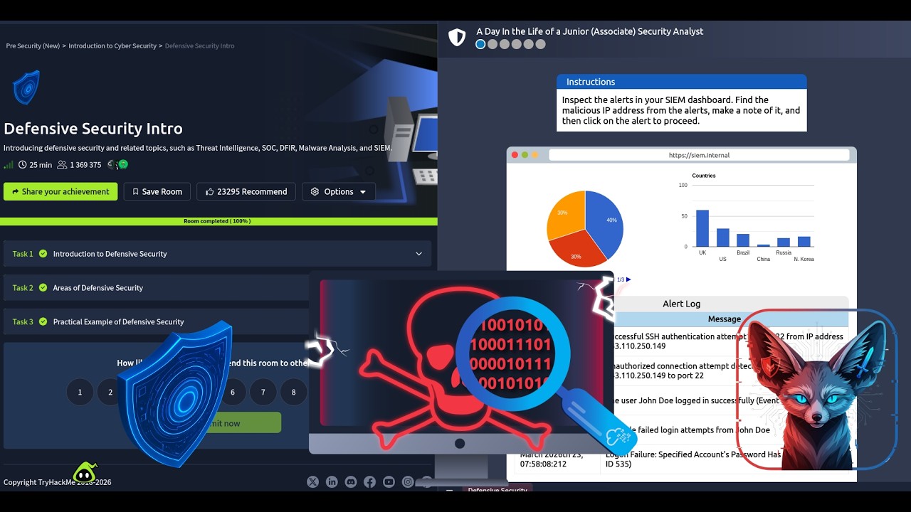 TryHackMe Defensive Security Intro  | Full Walkthrough 2026